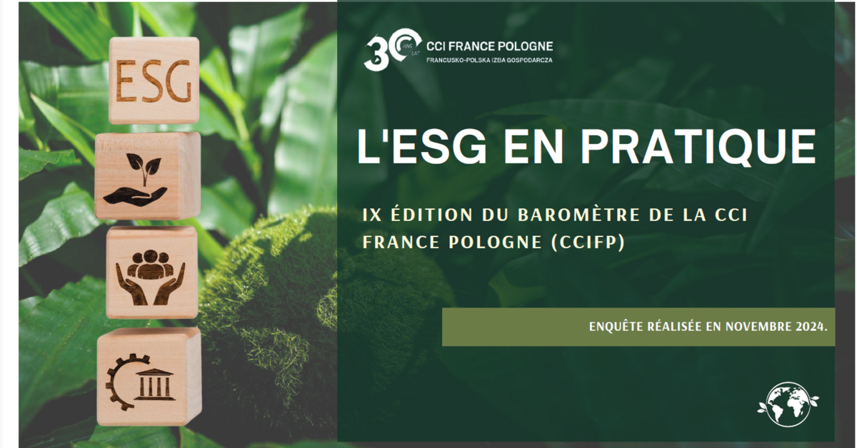 L'ESG en pratique : la 9ème édition du baromètre ESG de la CCIF Pologne ...